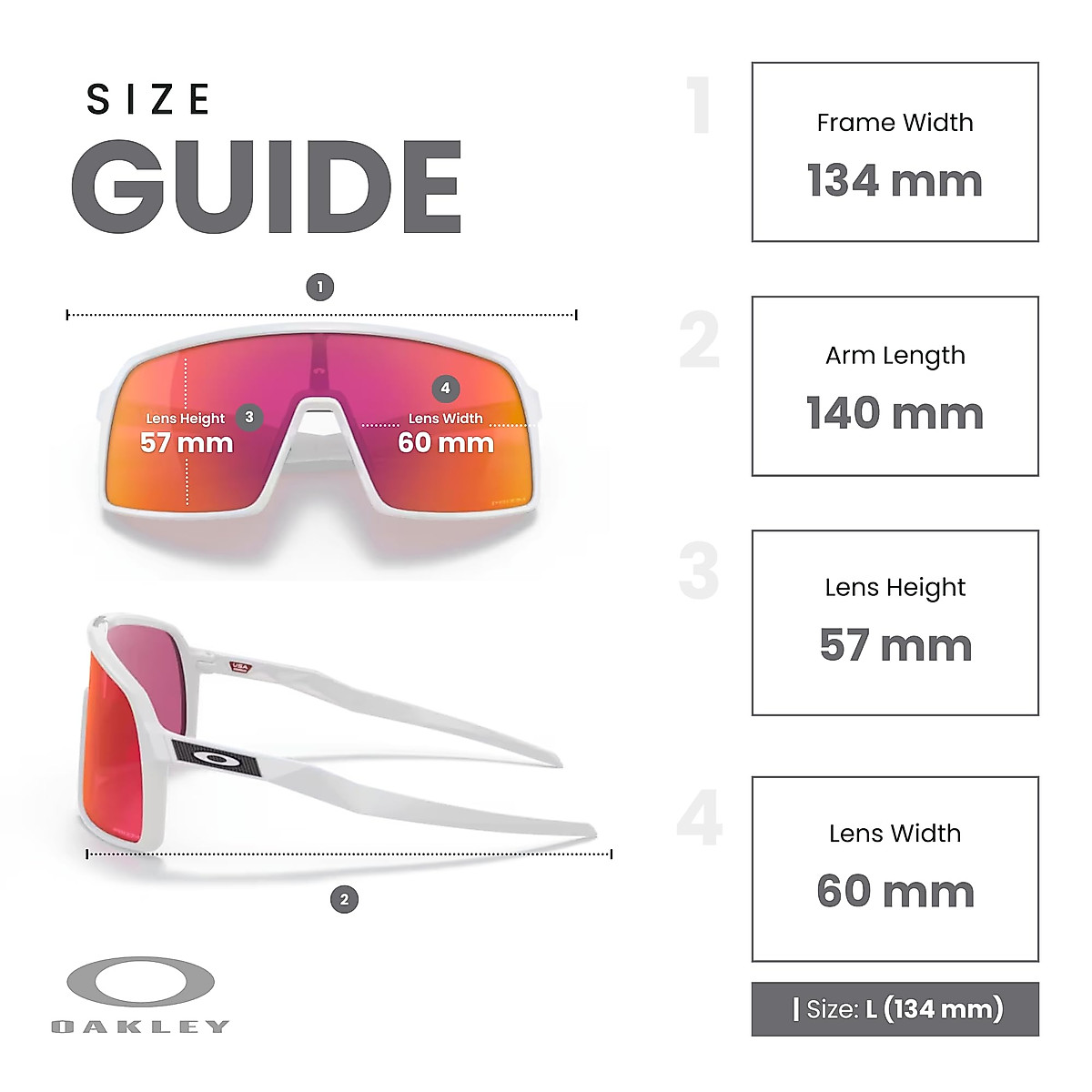 Oakley Sutro OO9406 OO940691 37MM Polished White/Prizm Sapphire Rectangular Sunglasses for Men + BUNDLE with Designer iWear Eyewear Kit