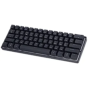 ciciglow RGB Mechanical Gaming Keyboard, Portable Backlight Ergonomic Game Keyboard, Seven-Color Mixed Light, for PC/Mac Gamer, Typist, Travel(Black)