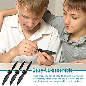 Zhanmai 3 Sets Spare Rc Plane Propellers Rc Airplane Carbon Fiber Nose Cone Compatible with Tr-c285g Plane and Tr-c385 4 Channel Remote Control Airplane with Propeller Savers and Adapters