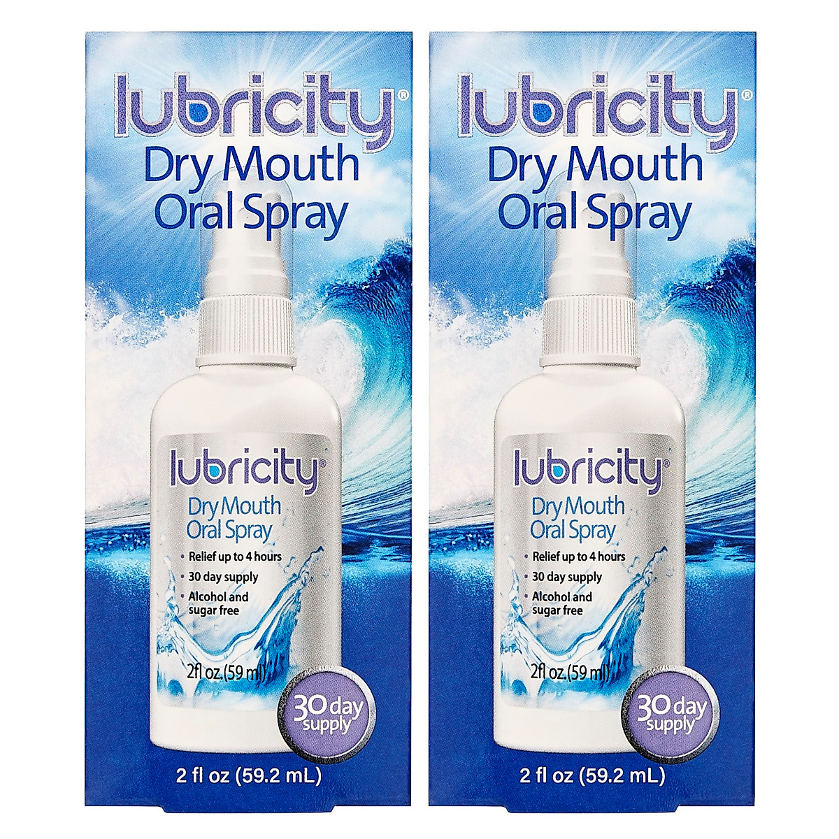 Lubricity Dry Mouth Oral Spray - 2 Piece Dry Mouth Products for Efficient Relief, Travel-Size Dry Mouth Spray, Mouth Moisturizer for Dry Mouth, Dry Mouth Remedies - 2oz Each with Ilios Travel Cup