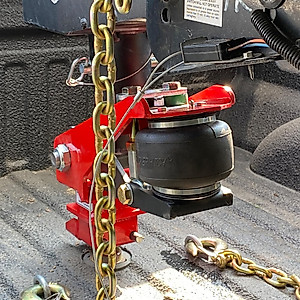 Shocker 40K Gooseneck Surge Air Hitch & Shift Lock Coupler for 3" Ball, 3-15/16" Square Straight Pin