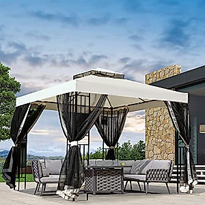 Grand Patio Replacement Canopy Top for 10x10 FT Outdoor Gazebo,Double Tier Polyester Canopy Top