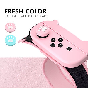 NANANINO Dance Switch Wristband, Wrist Bands for Dance Switch 2023 2022 2021 2020 2019, Adjustable Elastic Straps for Joy-Cons Controller - PinkBlue (2 Packs)