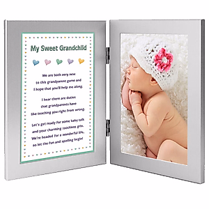 Poetry Gifts Grandchild Gift, Grandson or Granddaughter Frame From Grandparent, Add 4x6 Inch Photo