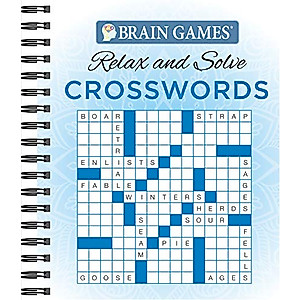 Brain Games - Relax and Solve: Crosswords (Blue)