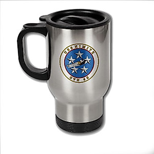 ExpressItBest Stainless Steel Coffee Mug with U.S. Navy USS Nimitz (CVN-68) supercarrier emblem