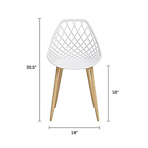 Jamesdar Kurv 3-Piece Café Dining Set, White/Natural