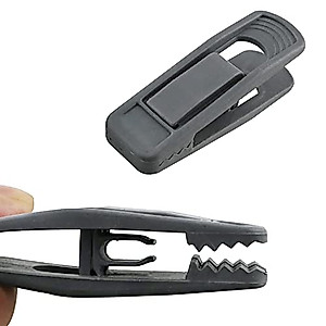 Multifunctional Clothes Clip ZZLZX 12PCS Grey Plastic Finger Clips for Hangers, Grey Pants Hanger Clips, Strong Pinch Grip Clips