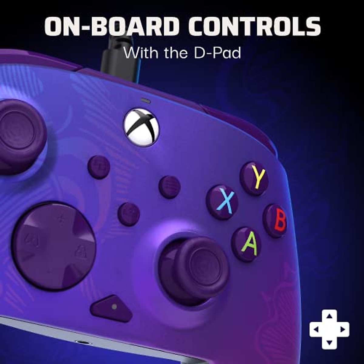 PDP Gaming REMATCH Advanced Wired Controller for Xbox Series X|S/Xbox One/PC, Customizable, App Supported - Purple Fade