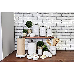 Mud Pie Kitchen Canister (Set of 3), White