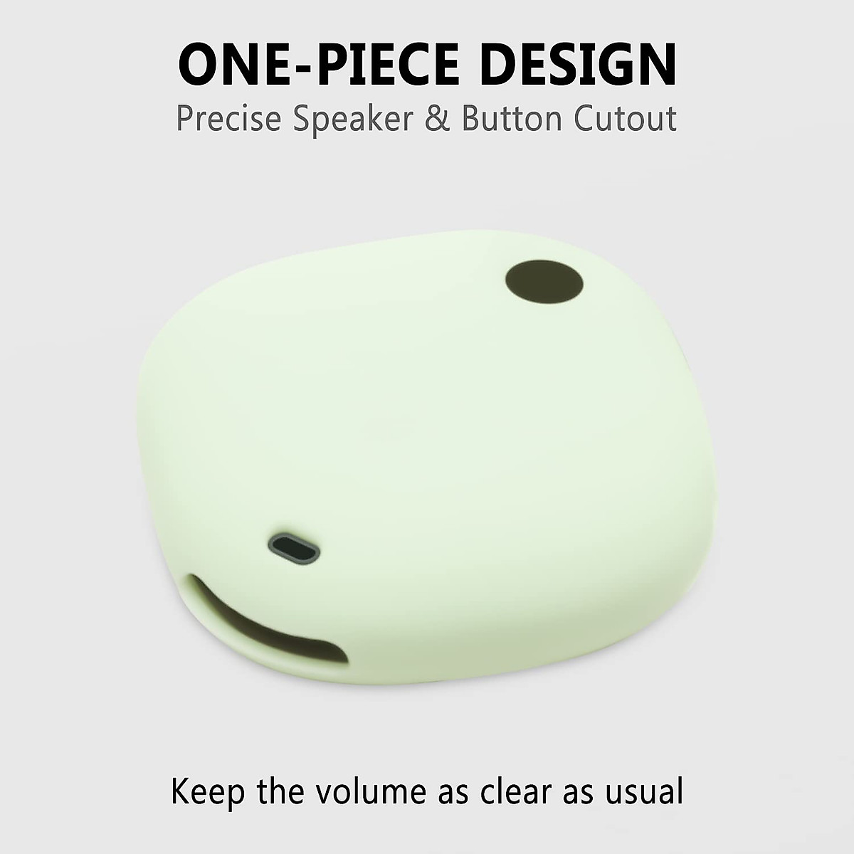 Geiomoo Silicone Case Compatible with Galaxy SmartTag, Protective Cover with Carabiner (Luminous Green)