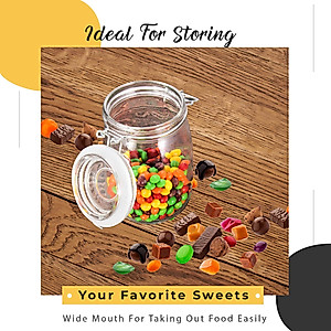 Xabono 4 Pack Wide Mouth Glass Jars with Airtight Lid 32 oz Storage Containers Lids Clear Jar Leak Proof Food Kitchen Cereal Pasta (WMGJAL1)