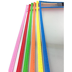 Clipco Dry Erase Pocket Sleeves Assorted Colors (60-Pack)