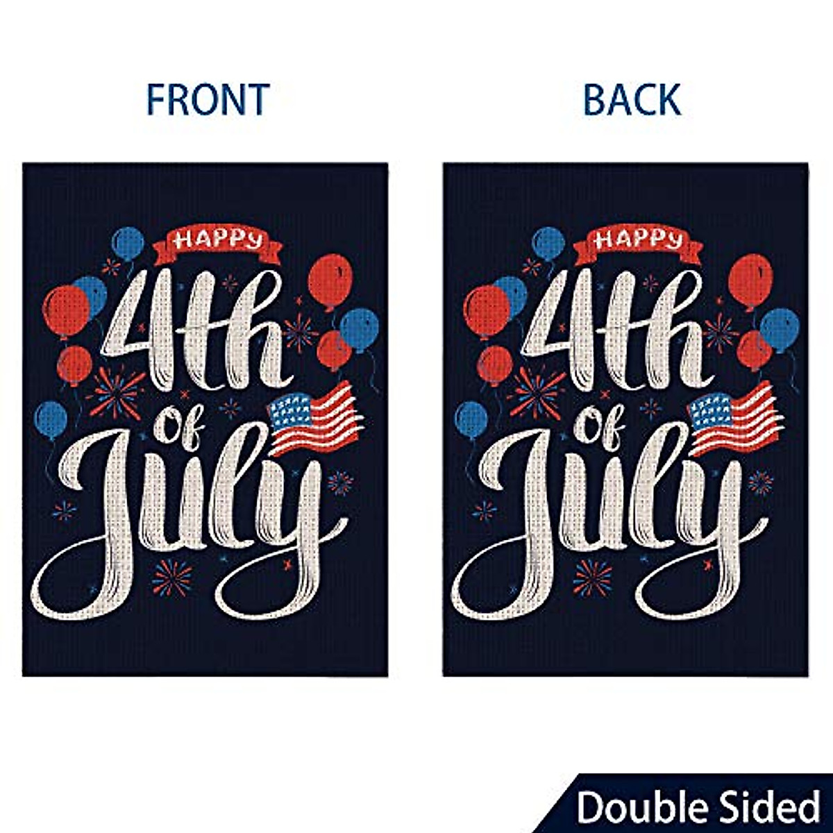 4th of July Garden Flag Vertical Double Sided |Yard Decor & Decoration Outdoor -12x18 Inch