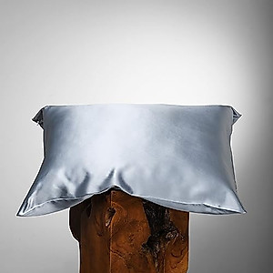 Shimmi Real Silk Pillow Cases | Luxury 30 Momme 6a Grade Mulberry Silk Pillowcase | Silk Pillowcase for Hair and Skin | Super Soft | [Standard, Blue Shimmer]