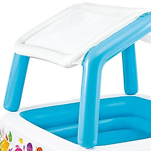 Intex Sunset Inflatable Baby Pool (2 Pack) & Inflatable Ocean Scene Kids Pool