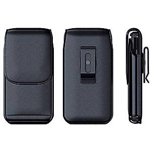 Meilib iPhone Holster for Model 14pro, 14, 13 Pro, 13, 12 Pro, 12, 11, XR | iPhone 14 Case with Clip & Built-in Card Holder | Phone Belt Holder Which Fits The Phone with an Otter Box Case