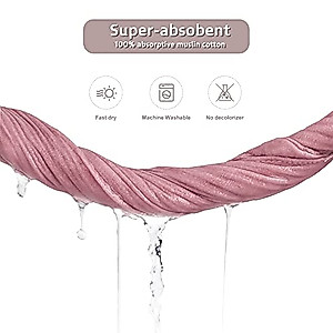 Lulu moon Baby Muslin Bibs - 100% Cotton for Teething Drooling Girls Boys, 8 Pack (Cream)