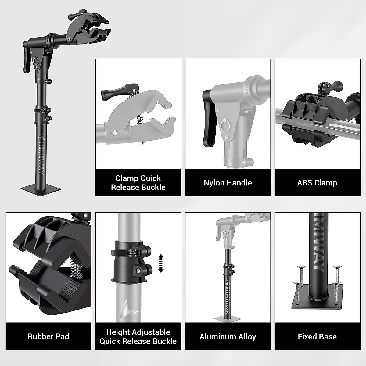 Himiway Bike Repair Stand, Bench Mount Bike Stand E-Bike Repair Workstand, Adjustable Quick Release Bicycle Maintenance Rack Bike Clamp Workbench Work Stands for Road Mountain Bike