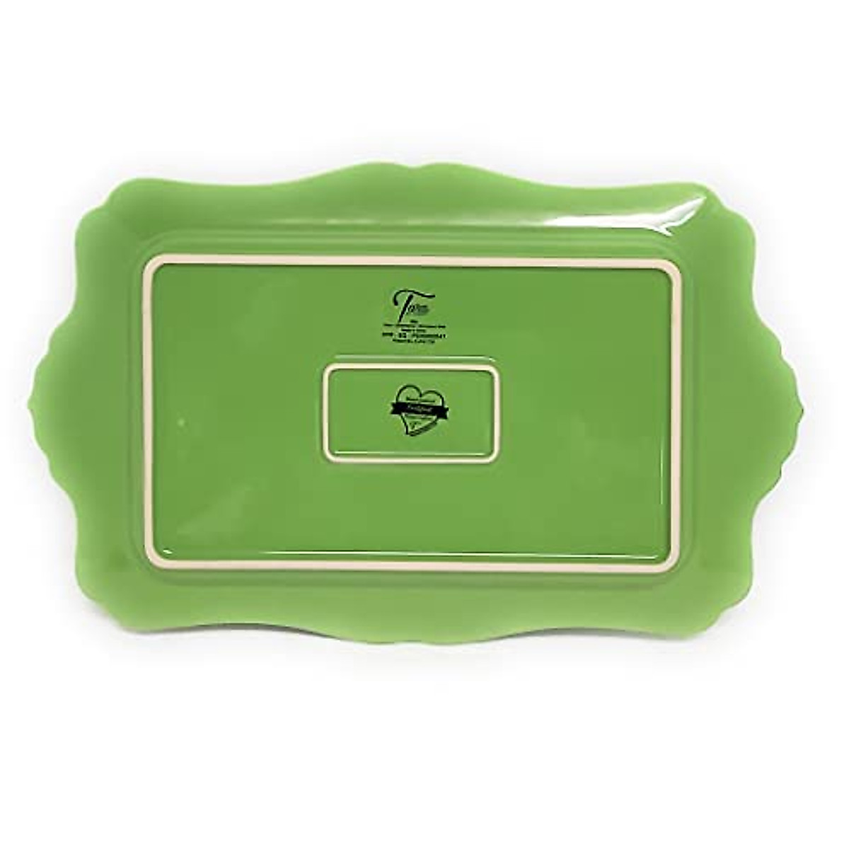 Temp-tations 11"x7" Cookie Sheet, Platter, Shallow Tray or Replacement Lid-It (Mila, Moroccan Green)