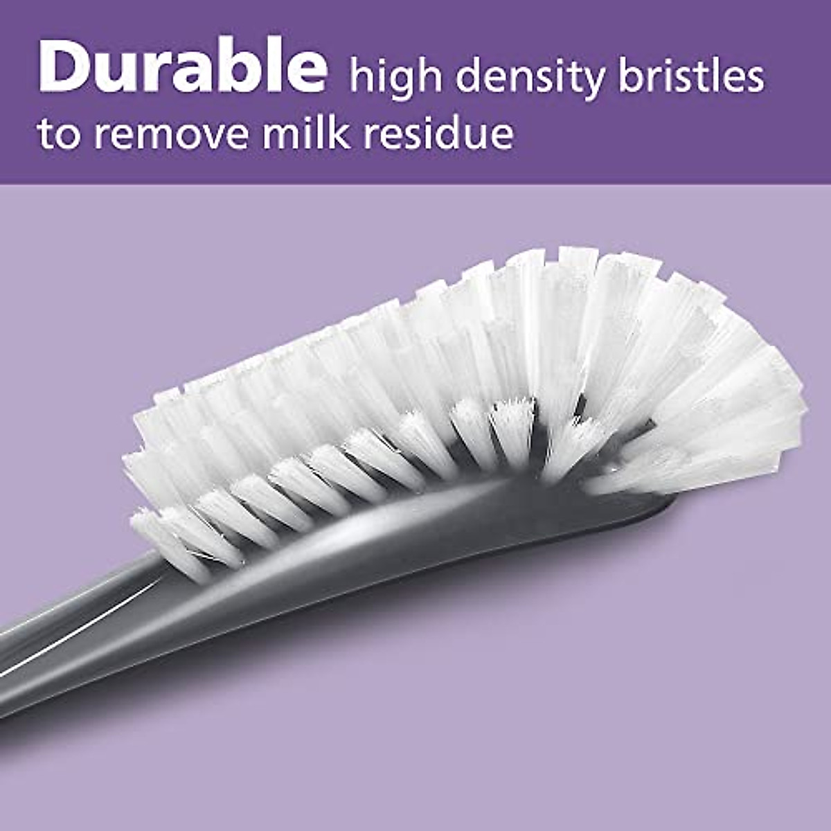 Philips AVENT Baby Bottle and Nipple Brush, Grey, SCF145/18