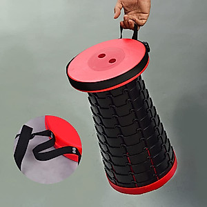 AVAMA Collapsible Seat Stool, Portable & Folding Stool for Adults (Black)