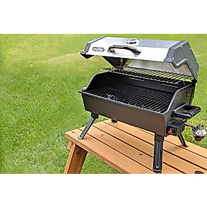 MARTIN Portable Propane Bbq Gas Grill 14,000 Btu Porcelain Grid with Support Legs and Grease Pan