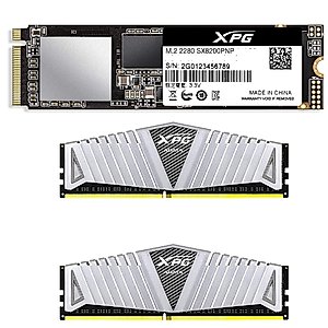 XPG SX8200 Pro 1TB M.2 PCIe 2280 NVMe 3x4 SSD with Z1 DDR4 3200Mhz 2x8GB CL16 Desktop Memory Silver Bundle