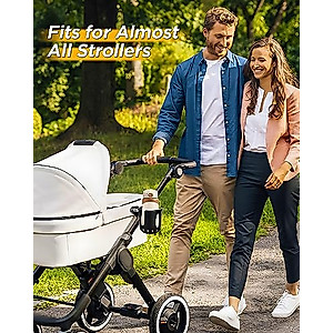 Universal Cup Holder Stroller Drink Holder for Bikes, Trolleys or Walkers, Fits Most Cups