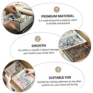Abaodam 1Pc Box Storage Box containers for clothes plastic container with lid clothes drawers lingerie drawer dividers wall hanging storage bag plastic socks Organizer Bra Storage Tray tie