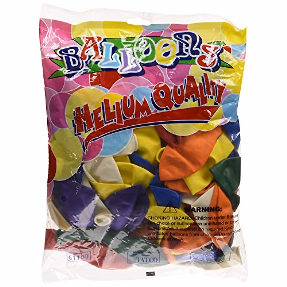 Tatco Helium-Quality Latex Balloon - 12" Diameter - Assorted - 100 / Pack (TCO61100)