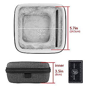 Geekria UltraShell Case Compatible with Apple TV 5th Generation (32GB / 64GB) Case, Replacement Hard Shell Travel Carrying Bag with Room for Remote Controllers and Accessories (Grey)