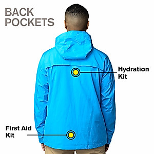 Apricoat Adventure 2.0 Men's Warm Winter Jacket Insulated, Hooded, Waterproof and windproof for Traveling, Hiking, Trekking, Camping, & All Sports Activities such as Snowboarding & Skiing-Light Blue