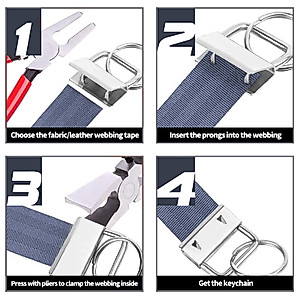 51 Sets Key Fob Hardware with Key Fob Pliers Tool, Glass Running Pliers Attach Rubber Tips for Key Fob Hardware Install and Stained Glass Work, red