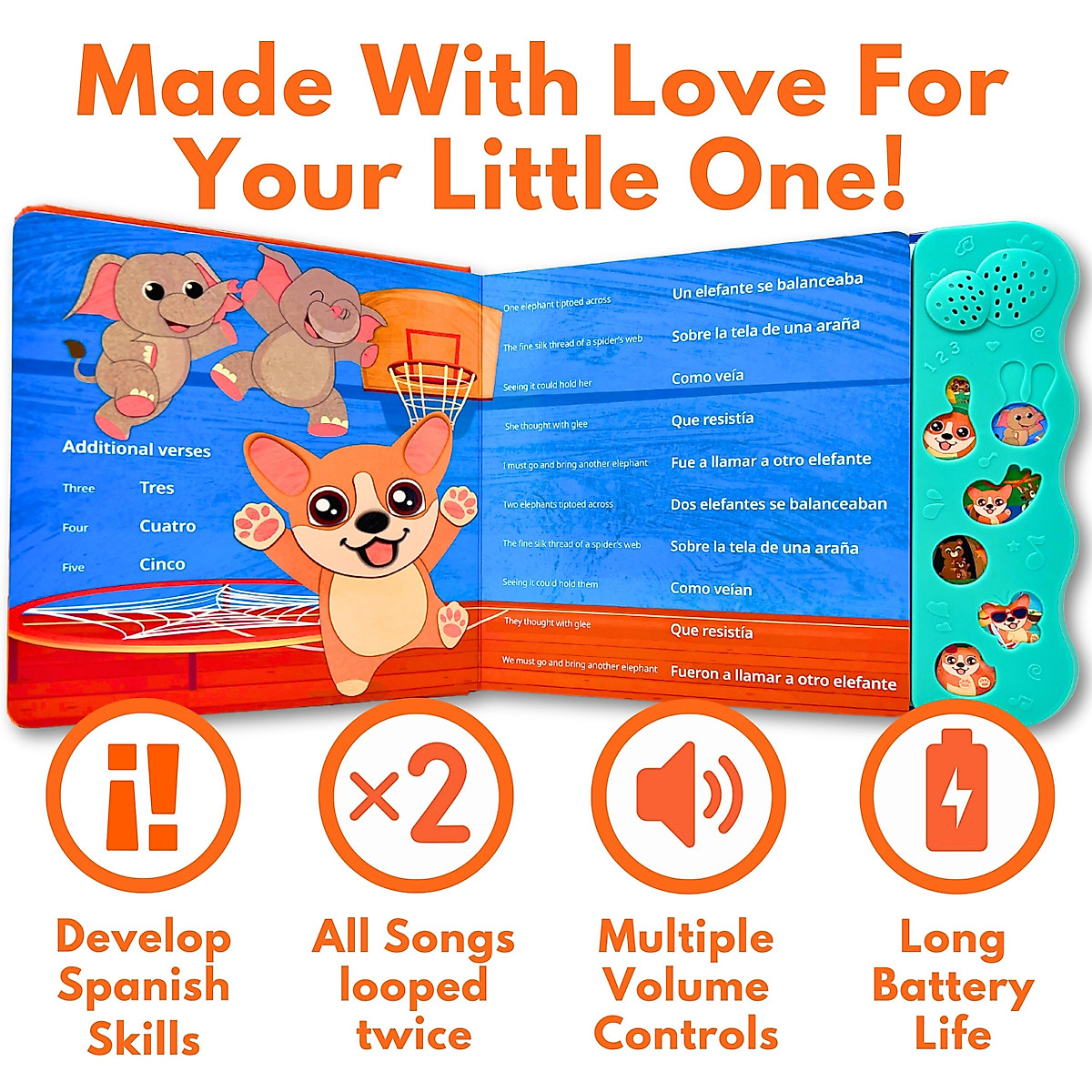 Spanish Baby Books Vol. 2, Bilingual Baby Books, Spanish Books for Kids 1-3, Cuentos Infantiles En Español, Learn Spanish Books for Kids & Children, Spanish Baby Books 0-6 Months, Libros para Bebes