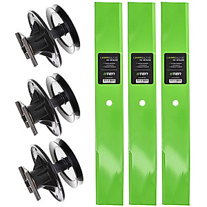 8TEN Spindle Low Lift Blade Kit for Toro 52 inch Cut Deck Z Master Z149 Z150 Z153 Side Discharge Mower 100-3976