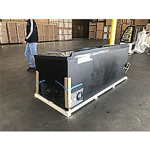 Chest Freezer for Supermarket Glass sliding Door 87" Black Showcase Freezer Curve Display Top w/Storage Baskets-34 Cu.Ft CQV22L