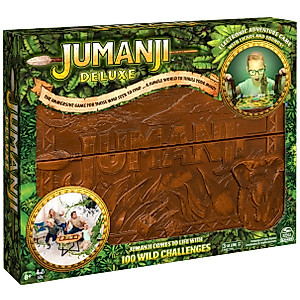 Jumanji Deluxe Game, Immersive Electronic Version of The Classic Adventure Movie Board Game, with Lights and Sounds, Family Game Night Game for Kids & Adults Ages 8 and up