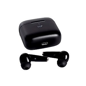 Monoprice Horizon ANC True Wireless Earphones with ANC, Qualcomm QCC3040 Bluetooth 5.2, 4 Mics, CVC 8.0, Adaptive aptX, AAC, Gaming Low Latency Mode, Sweatproof, Charging Case
