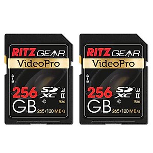 SD UHS-II 256GB SDXC Memory Card U3 V60 A1 (2-Pack) Extreme Performance Video Pro SD Card (R 265mb/s 120mb/s Write) Well-Suited for Video, Including 4K,8K, 3D, Full HD Video