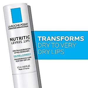 La Roche-Posay Nutritic Lip Balm for Very Dry Lips, Soothes and Repairs Chapped Lips with Shea Butter and Ceramides, 0.15 Fl Oz (Pack of 1)