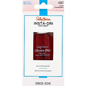 Sally Hansen Insta-Dri®, Clear Top Coat, Quick Dry, Long Lasting, Streak-Free Shine, Clear Nail Polish