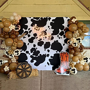 158 PCS Cow Balloons Arch Garland Kit Cow Party Decorations for Baby Shower Birthday Farm Western Theme Party Supplies Decorations