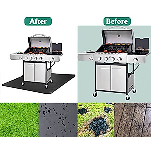 Marvonovo Grill Mats for Outdoor Grill, 60 x 48 Inches Fireproof Mat for Under Fire Pit, Double-Sided Oil-Proof Mats for Fire Pit, Glass Fibre Fire Pit Mat for Charcoal, Gas Grills, Smokers, BBQ