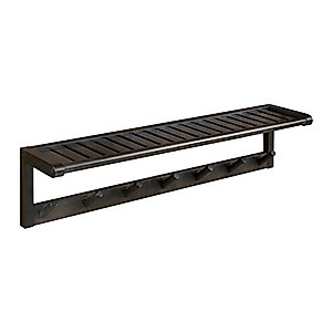 New Ridge Home Goods Abingdon Solid Wood Shelf, One Size, Espresso