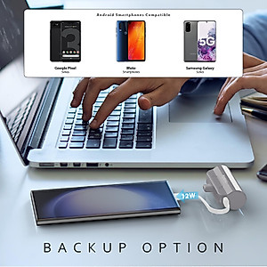 Miady 5000mAh Mini Portable Charger for iPhones, MFI-Certified Portable Phone Charger, Backup Battery Pack Charger Compatible with iPhone 14/13/12/11/X/XS/XR/8/7/6/5 Series (Silver)