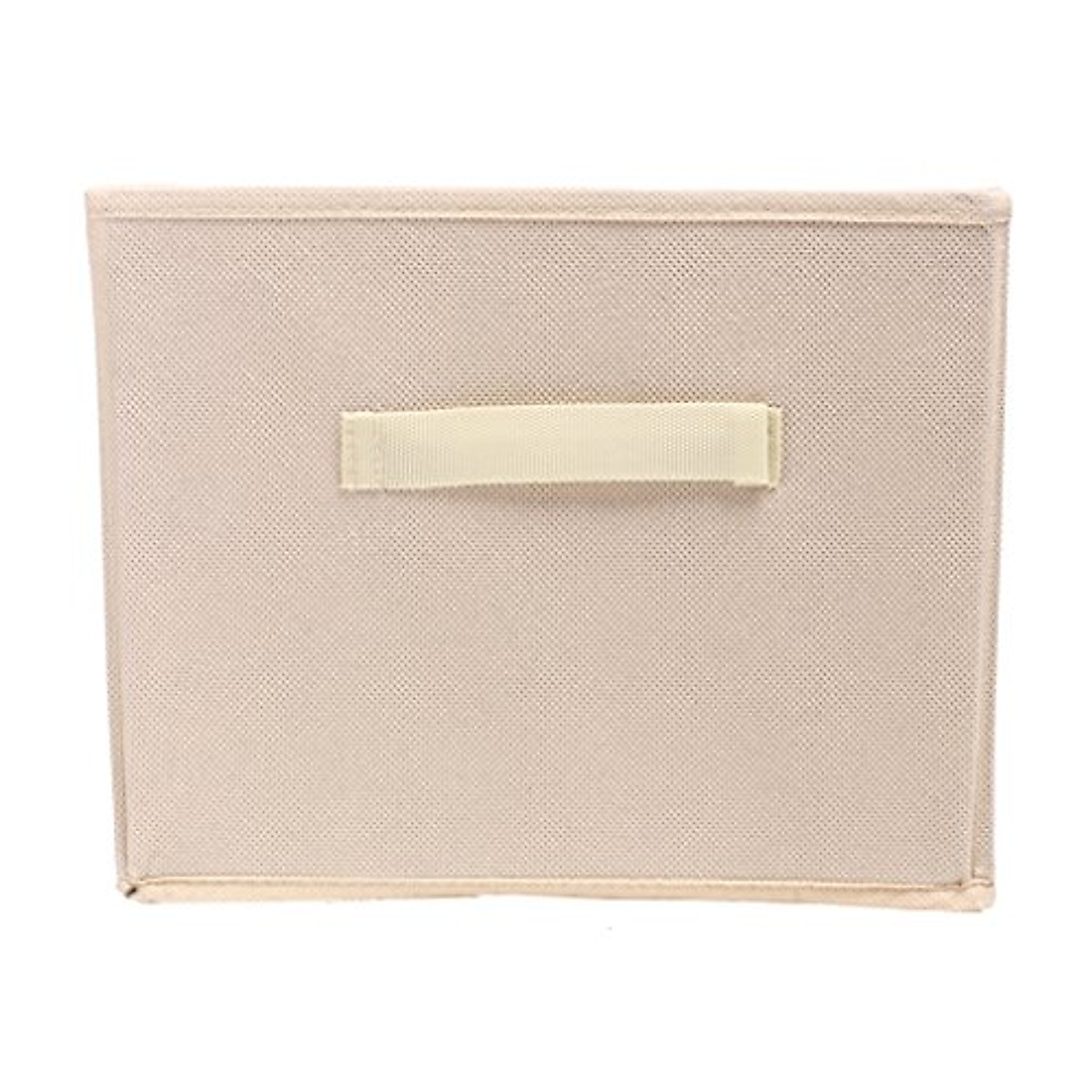 Amelitory Storage Bins Foldable Cube Organizer Fabric Drawer Set of 2 Beige