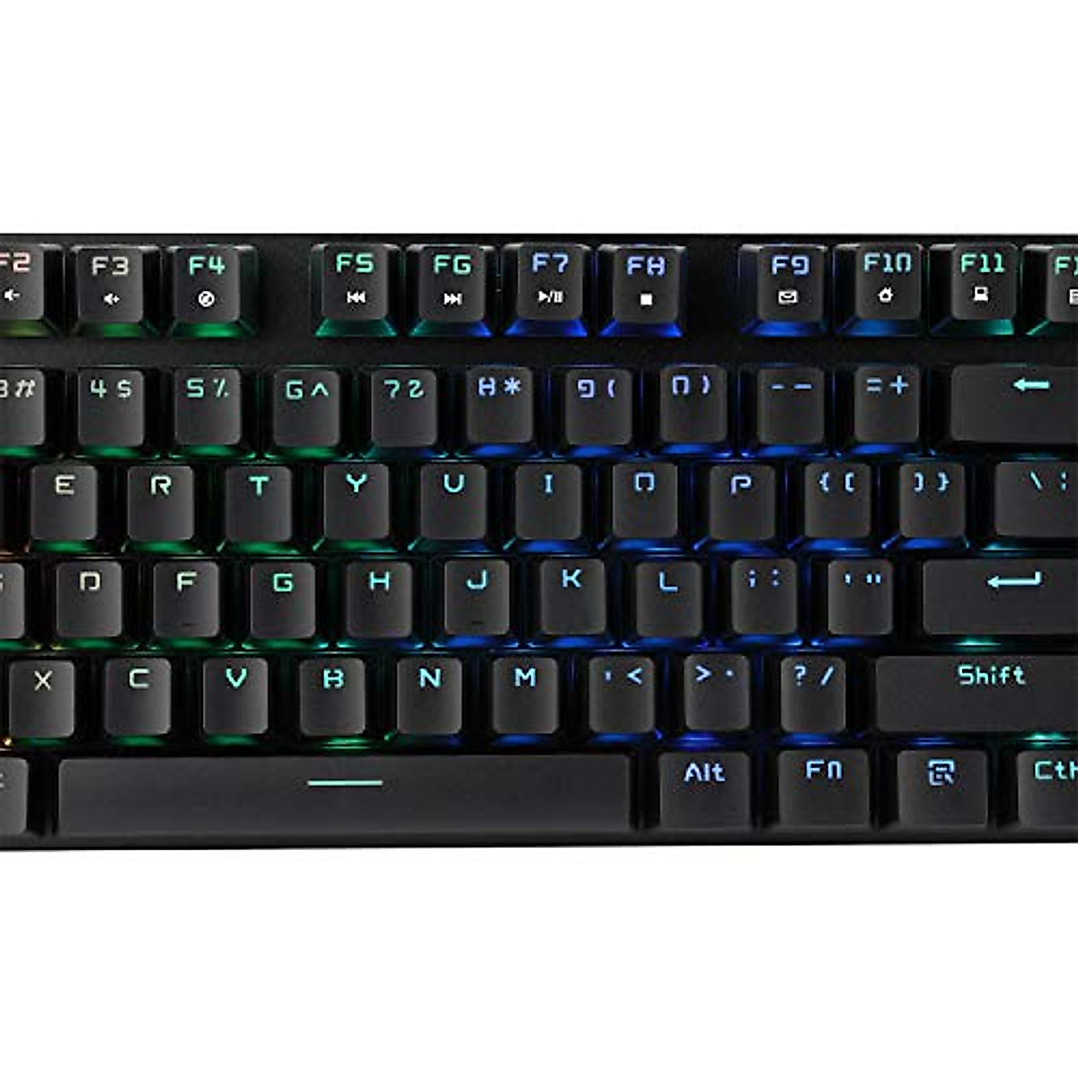 Adesso RGB Programmable Mechanical Gaming Keyboard with Detachable Magnetic Palmrest, 108 Keys, Black