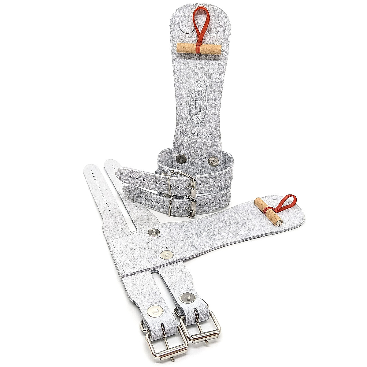 ZHEZHERA Authentic Dowel Gymnastics Grips for Girls (Double Buckle - Sold in Pairs) | Hand Guards | Palm Grips for Uneven Bars (1 | Small)