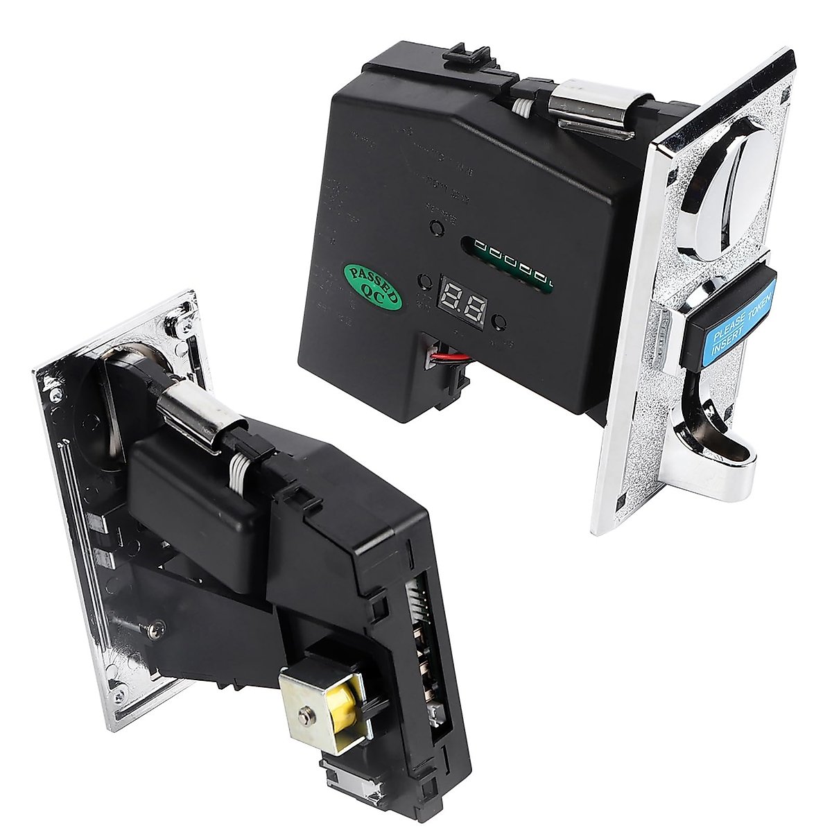 Sluffs Coin Pusher Machine, Coin Operated Washer and Dryer,Multi Coin Acceptor Selector Slot for Arcade Game Mechanism Vending Machine